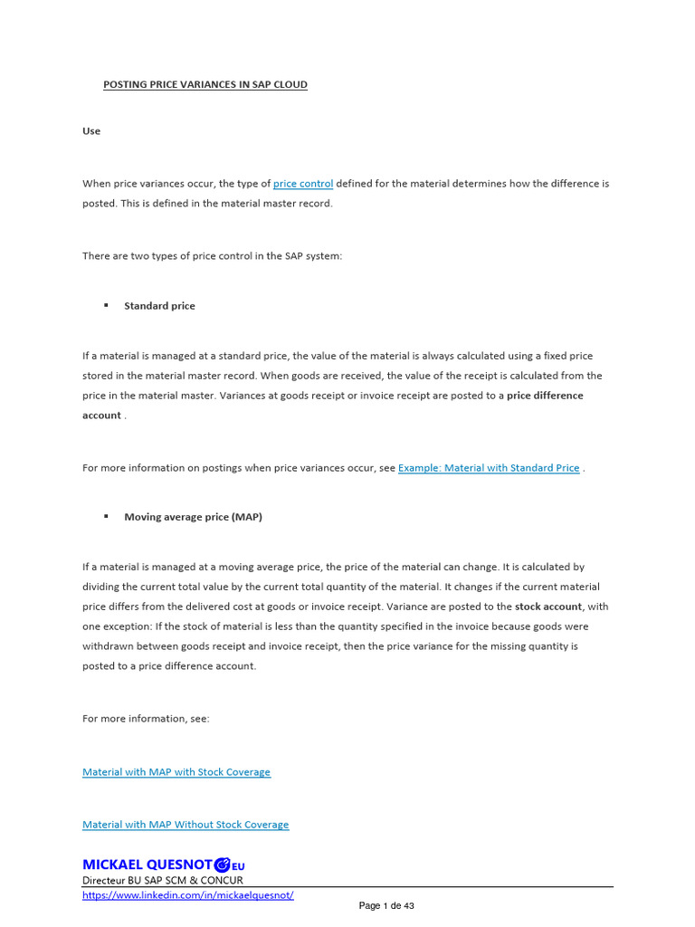 Example Material With Standard Price | PDF | Prices | Receipt