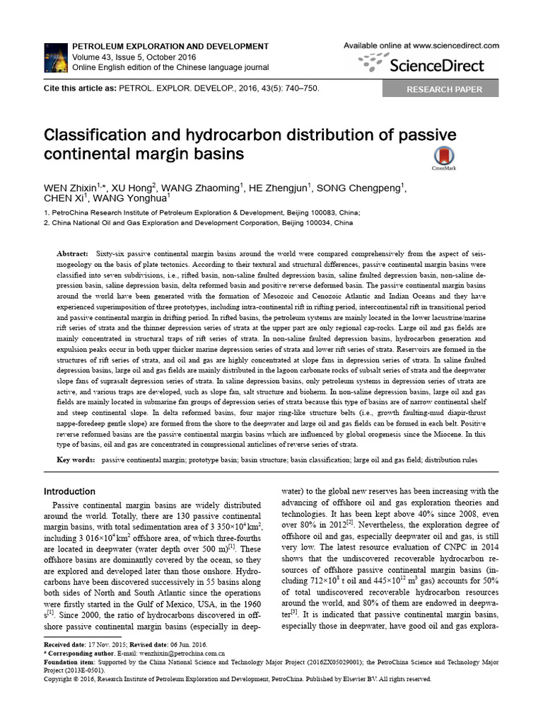 Classification and Hydrocarbon Distribution of Pas | PDF | Sedimentary ...