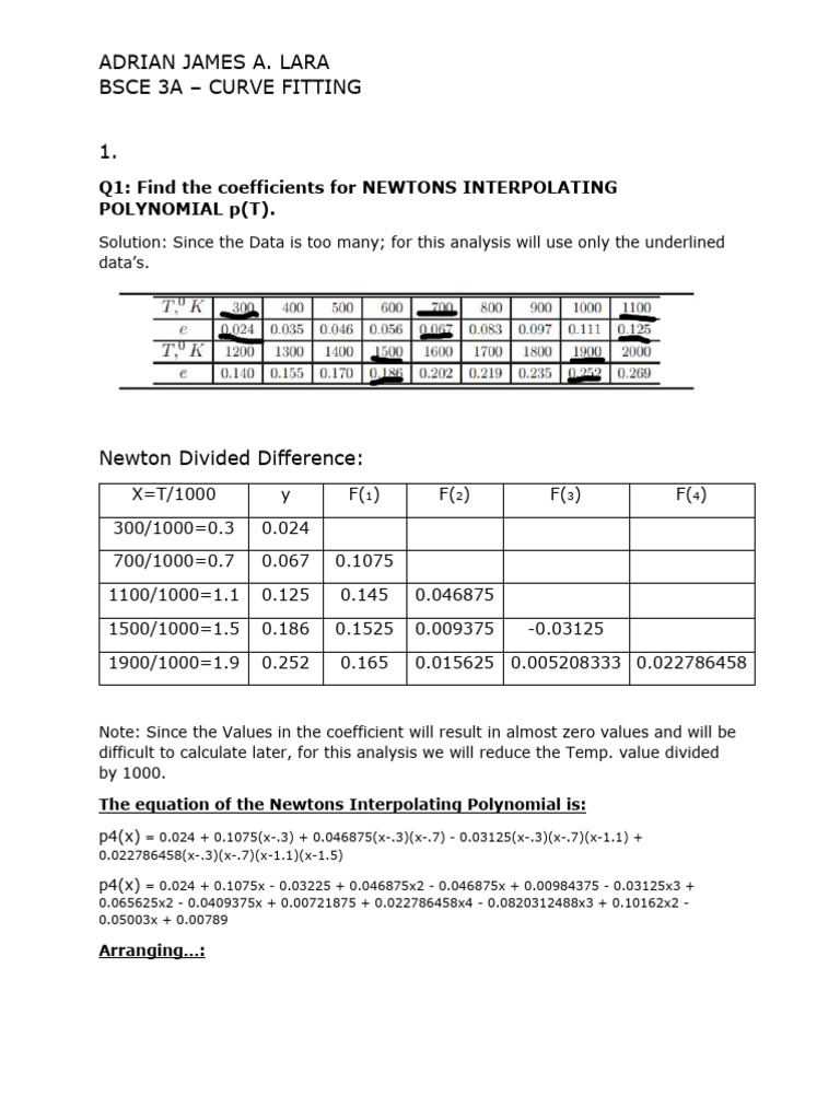 Lara Curve Fitting | Download Free PDF | Least Squares | Equations