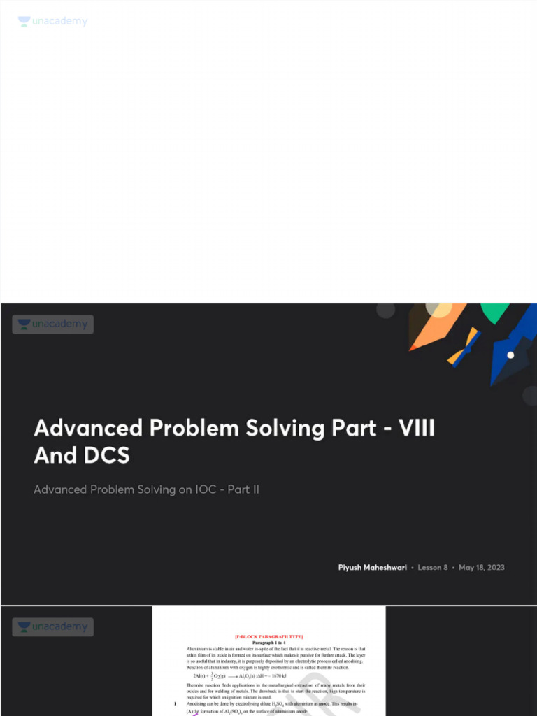 Advanced Problem Solving Part VIII and DCS With Anno | PDF