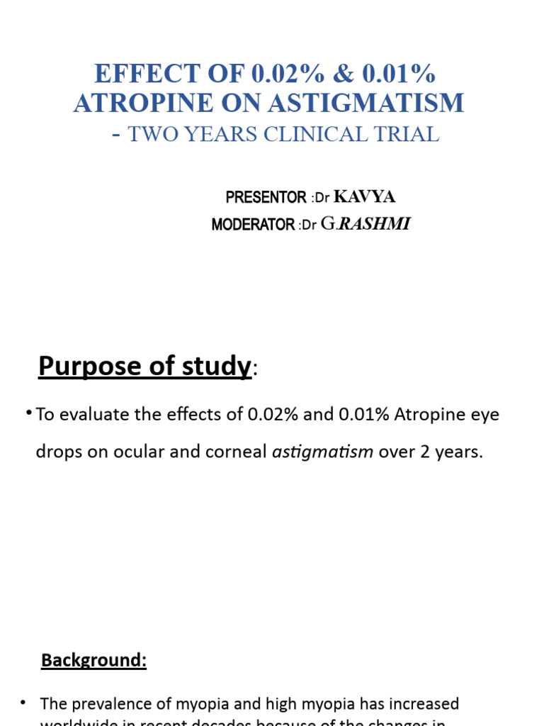Effect of Atropine On Astigmatism | PDF | Ophthalmology | Diseases And ...
