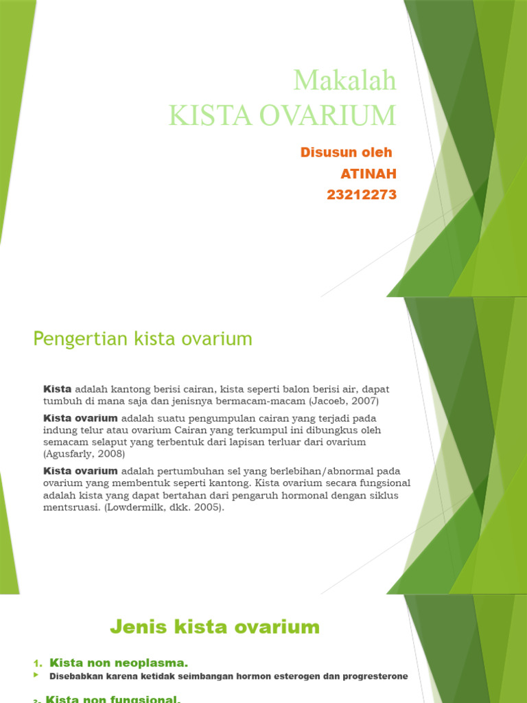 Kista Ovarium-1 | PDF | Kesehatan Holistik