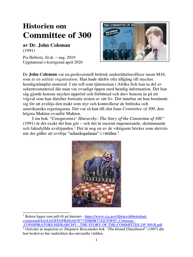 Historien Om Committee of 300 | PDF