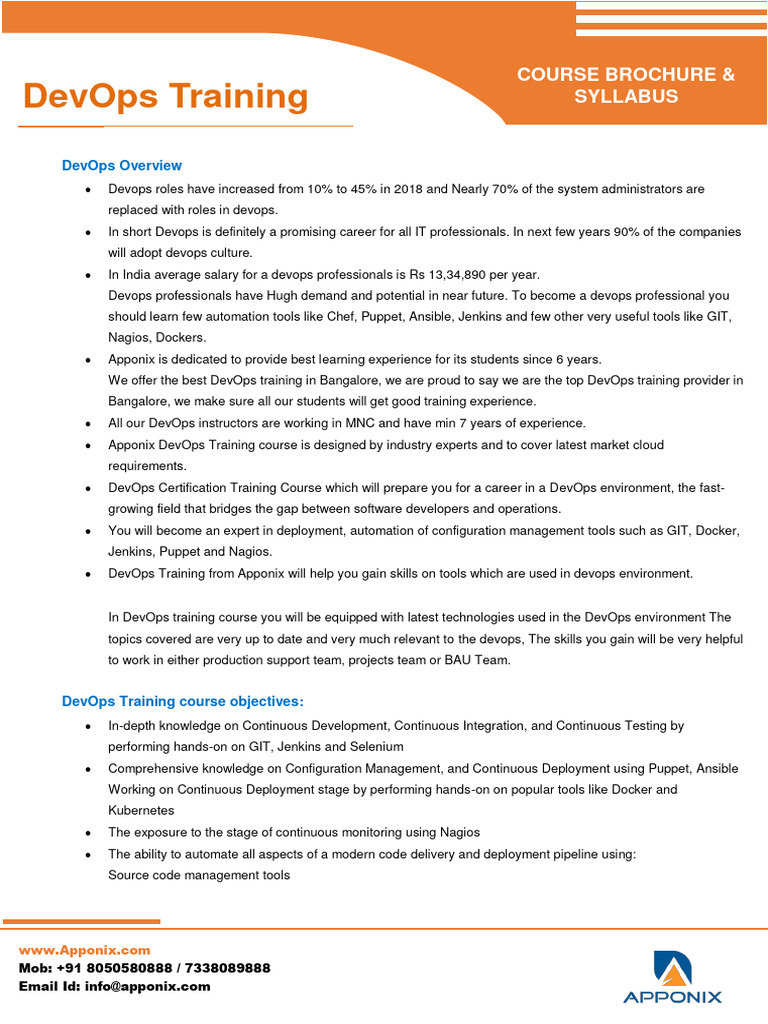 DevOps Course Content | PDF | Version Control | Computer Science