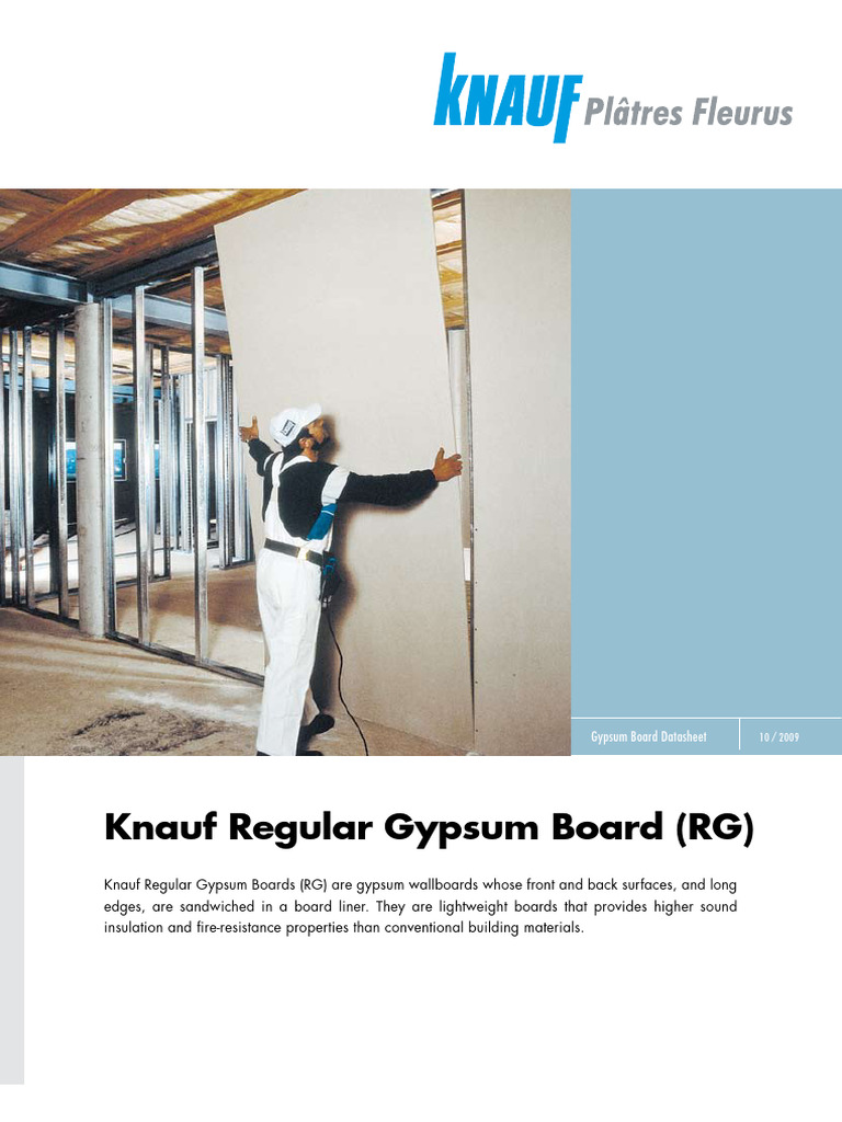 Knauf Gypsum Board Specs & Features | PDF | Drywall | Building Technology