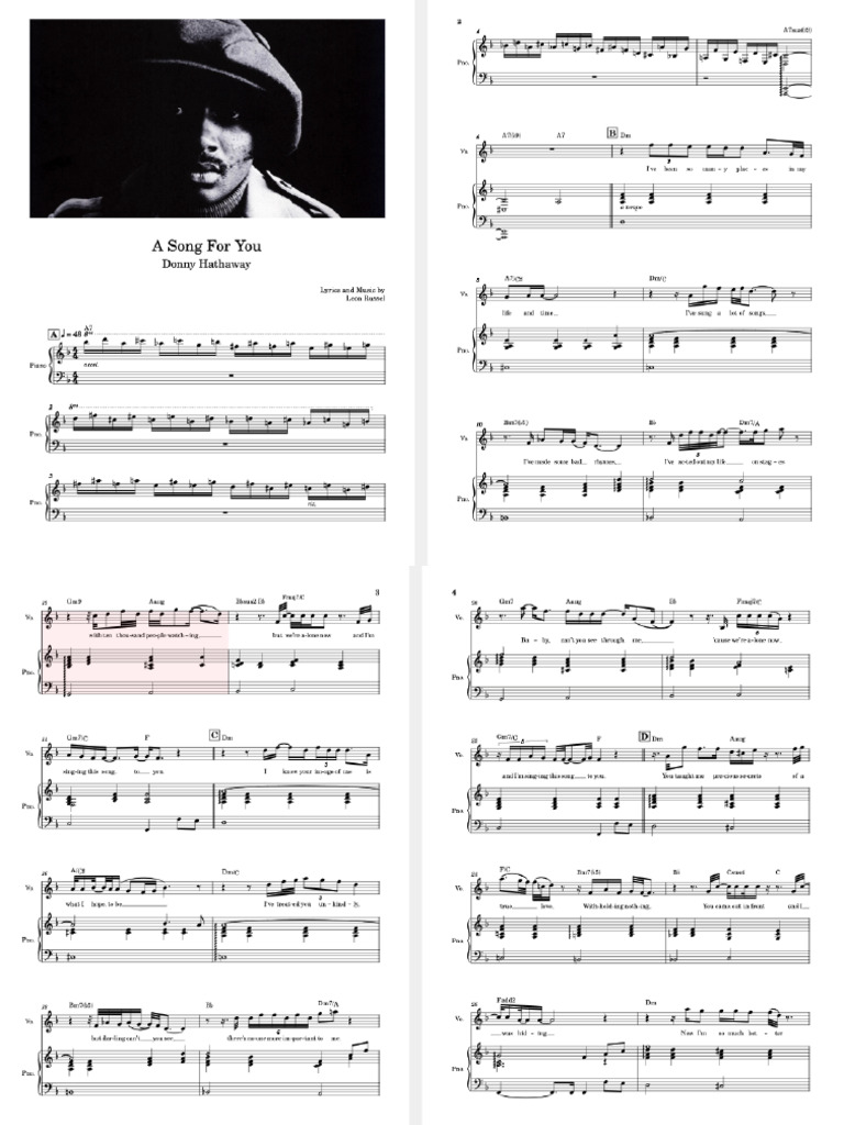 Donny Hathaway A Song For You Pdf