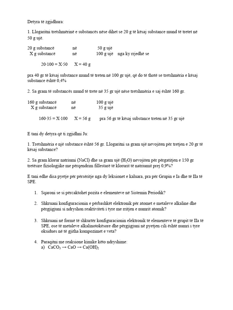Ushtrime Dhe Detyra | PDF