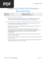 Employee Performance Scale | PDF