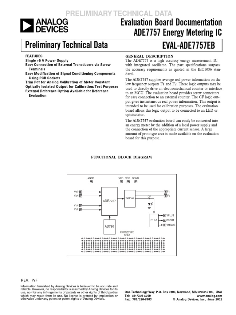 Ade7757 Evalboard | PDF | Electronic Filter | Electrical Connector