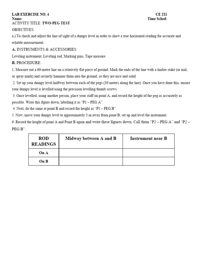 ACITIVITY 4 Two Peg Test | PDF