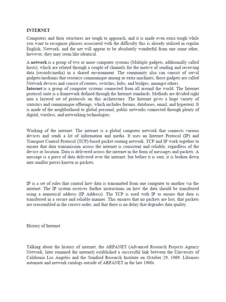 Internet and Intranet | PDF