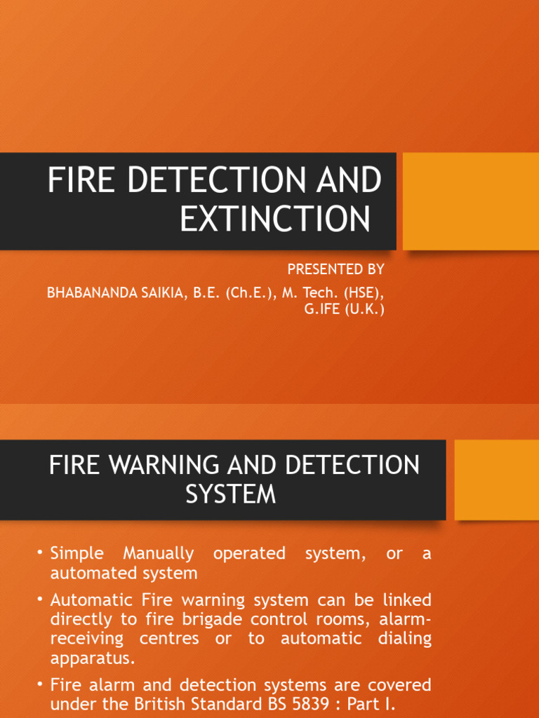 Fire Detection and Extinction | PDF