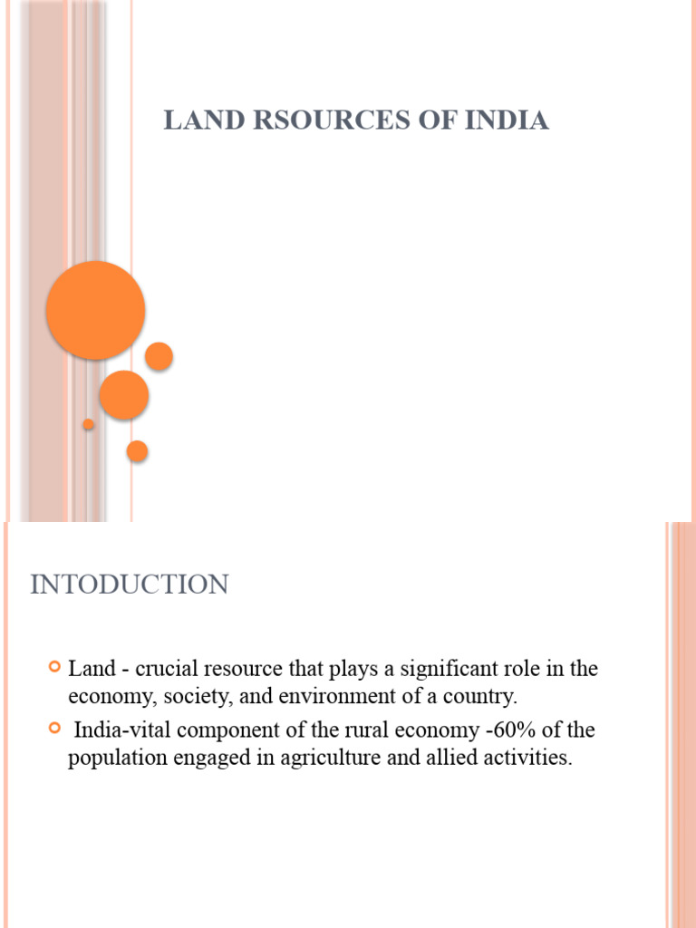 Land Resources of India+Land Utilisation | PDF