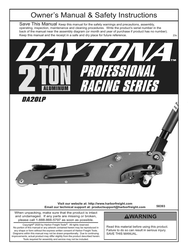 Daytona 2ton Pro Racing Jack - 231209 - 122016 | PDF