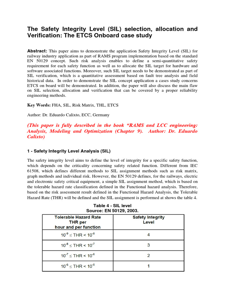 Important Aspect of SIL Verification, Advantages and Drawbacks | PDF