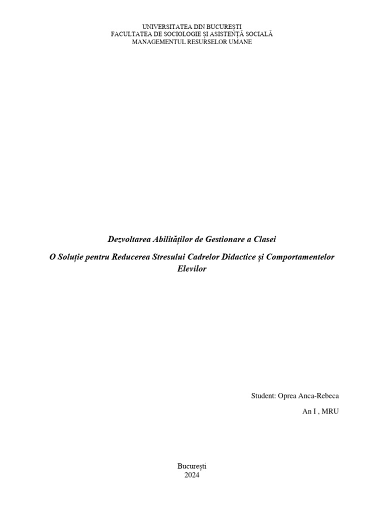 MRU - Oprea Anca Rebeca | PDF