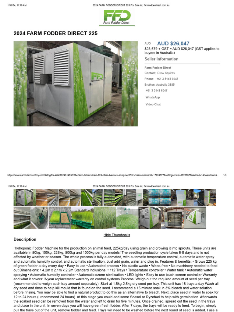 2024 FARM FODDER DIRECT 225 For Sale | PDF