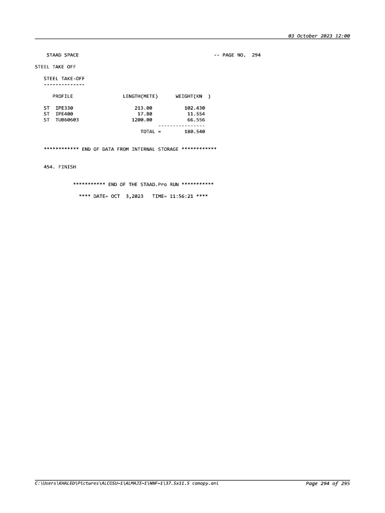 Steel Take Off | PDF