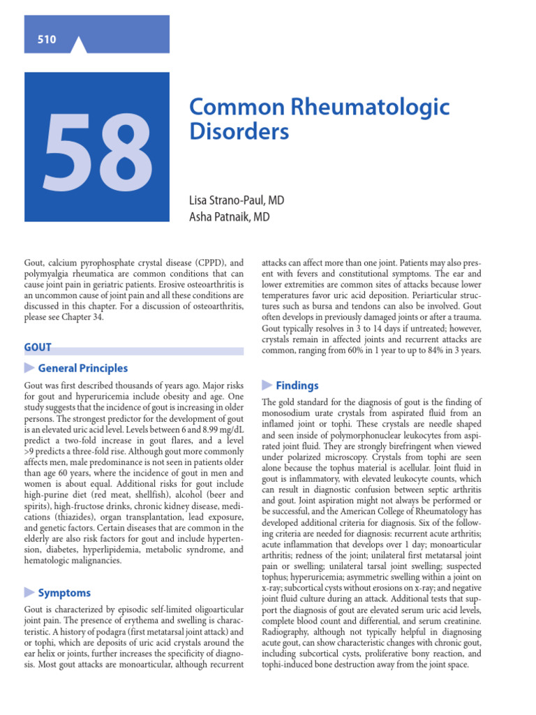Common Rheumatologic Disorders | PDF