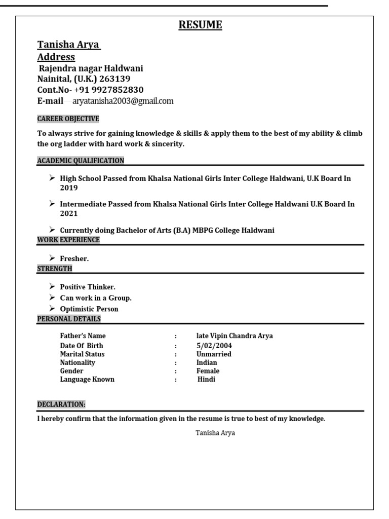 .Trashed 1706978457 Tanisha Resume | PDF