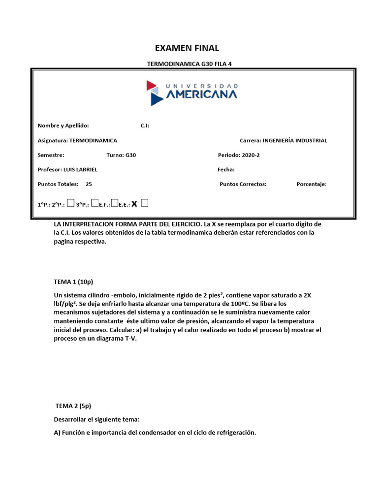 Fil4.g30termodinamica Exa - Final 20.2-1 | PDF