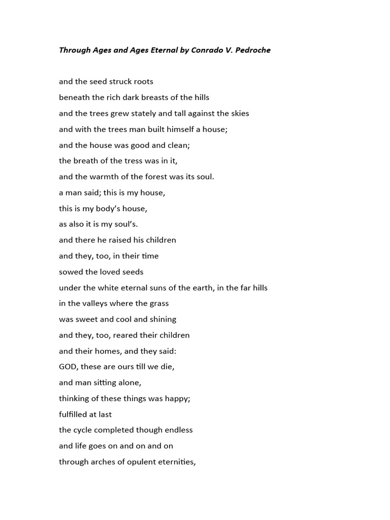 Through Ages and Ages Eternal by Conrado V | PDF