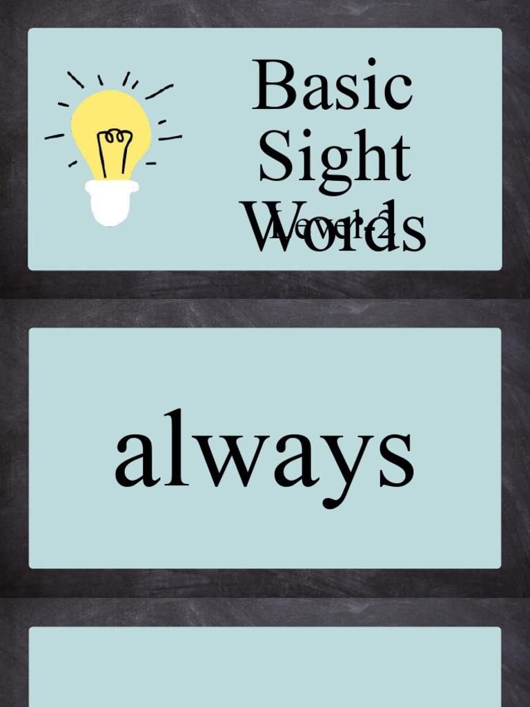 Level-2 Basic Sight Words List | PDF