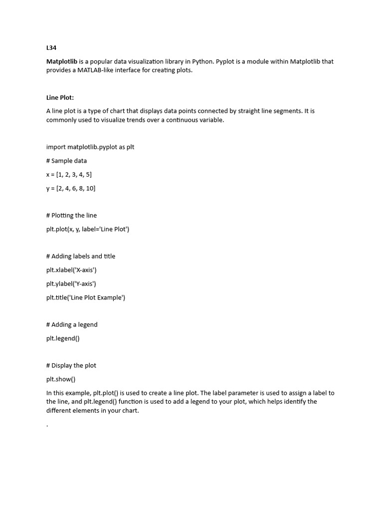 L34 35 Matplotlib Pdf Pie Chart Histogram