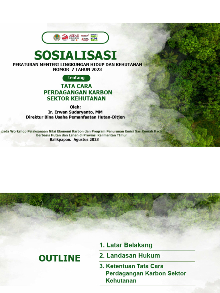 Tata Cara Perdagangan Karbon Sektor Kehutana - Dir BUPH-Ditjen PHL-1 | PDF