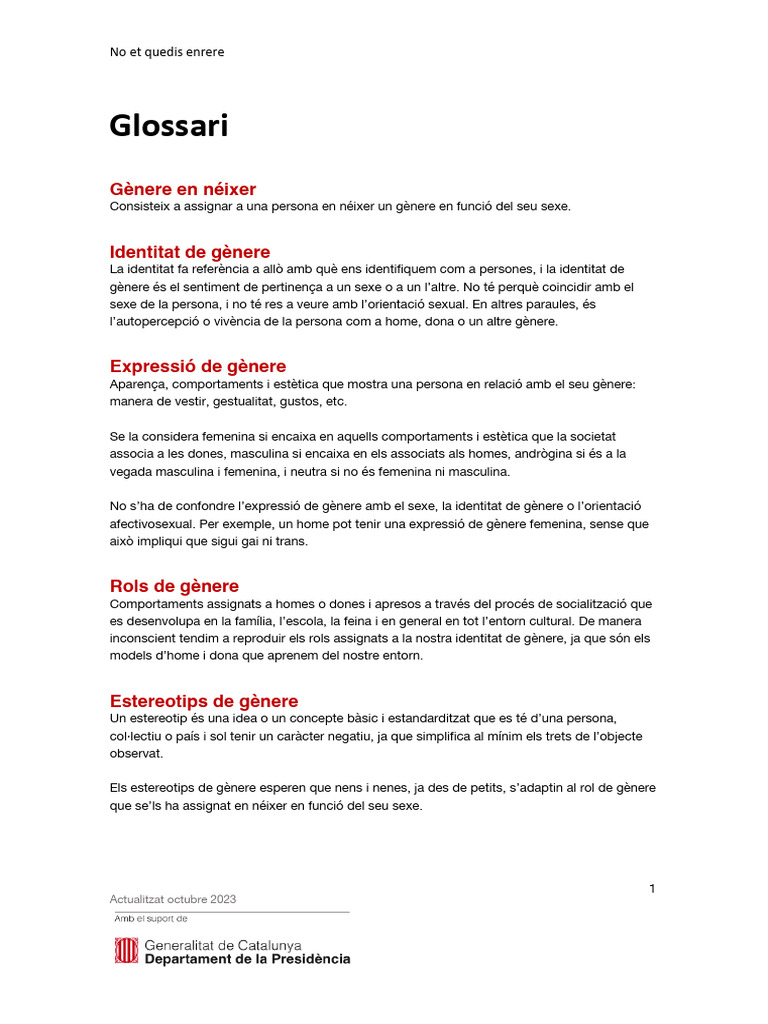 Glossari LGTBI | PDF