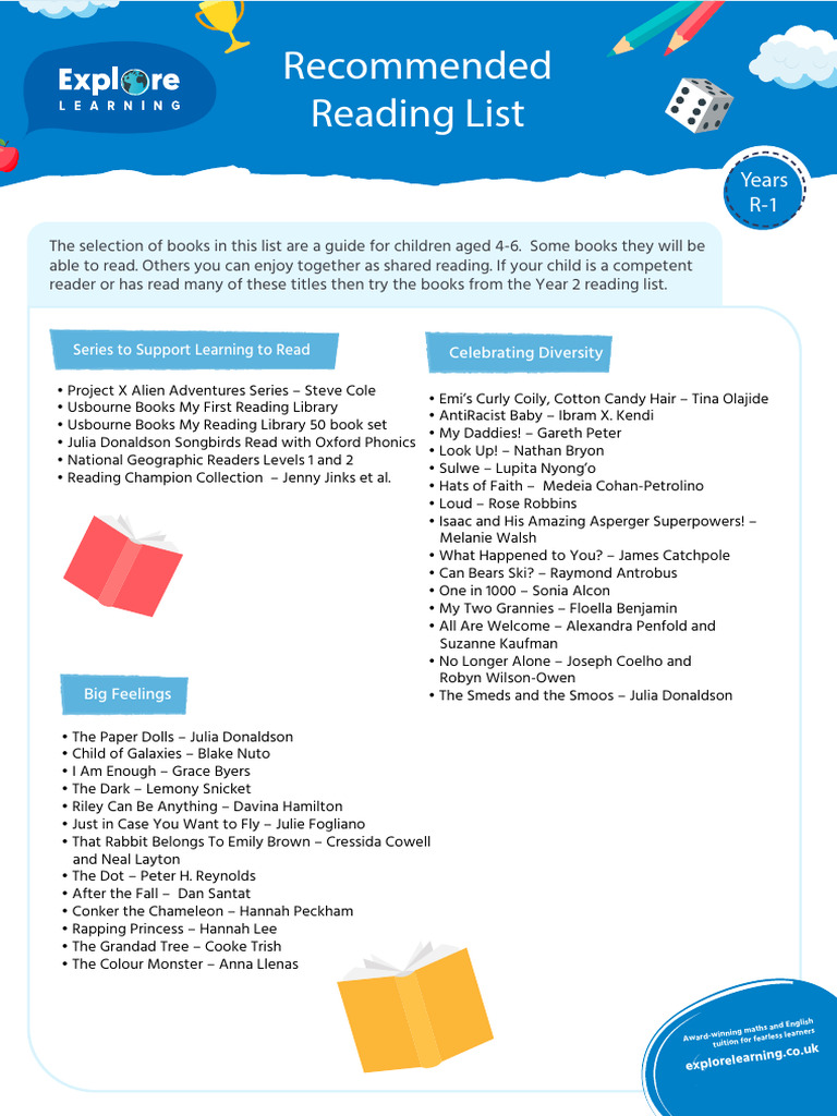 Explore Learning Reading - List - R - Year1 | PDF | Children's Literature