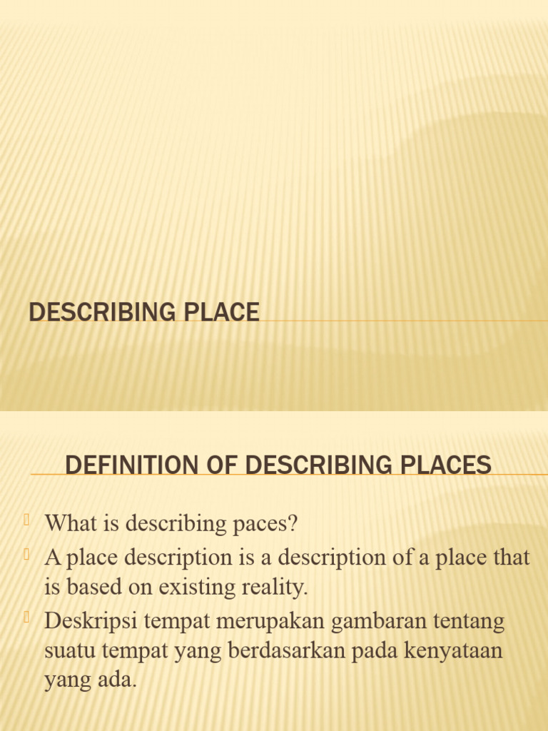 Describing Place | PDF