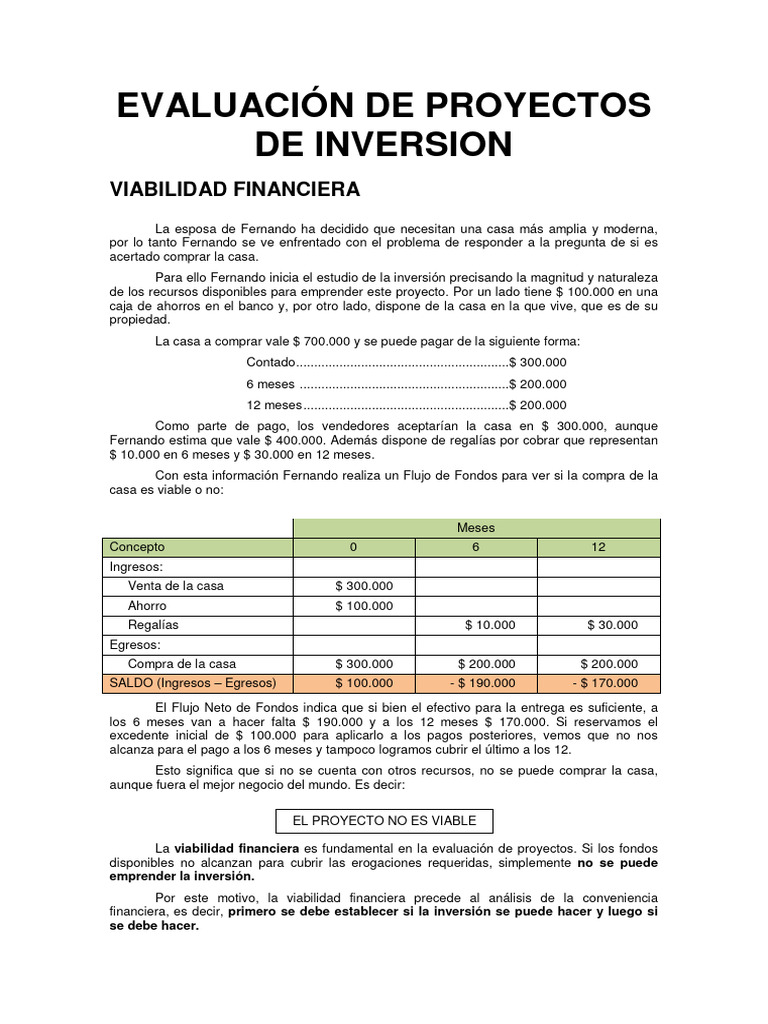 Apunte - Evaluación de Proyectos de Inversion | PDF | Interés | Tasas de interés