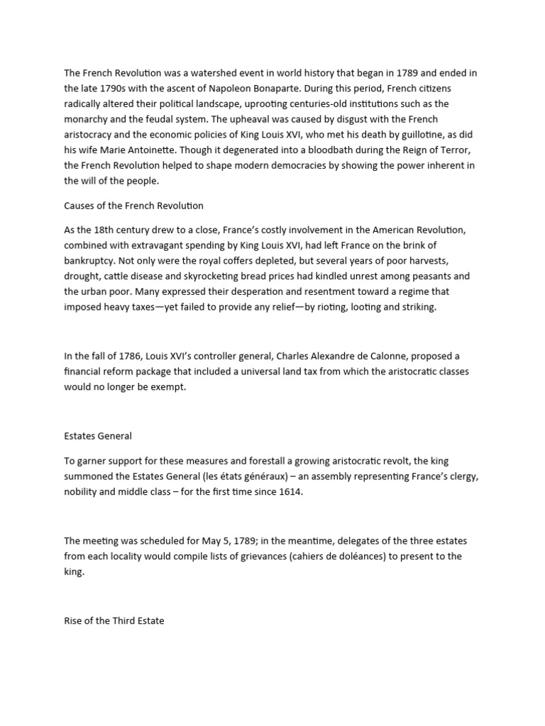 French Rev | PDF | French Revolution | France