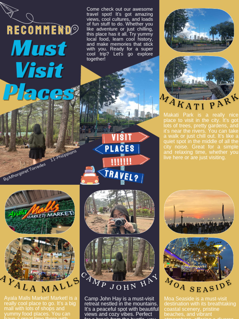 Trifold Brochure (Recommended Must Vist Places) | PDF | Cuisine | Food ...