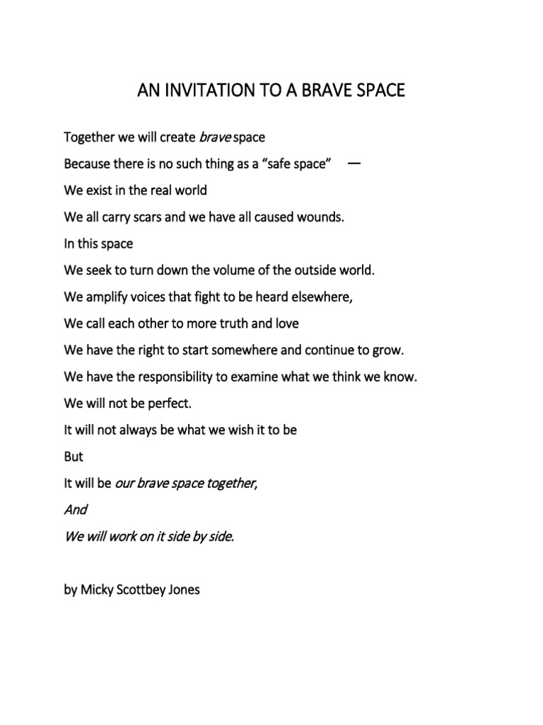 Brave Space Poem | PDF