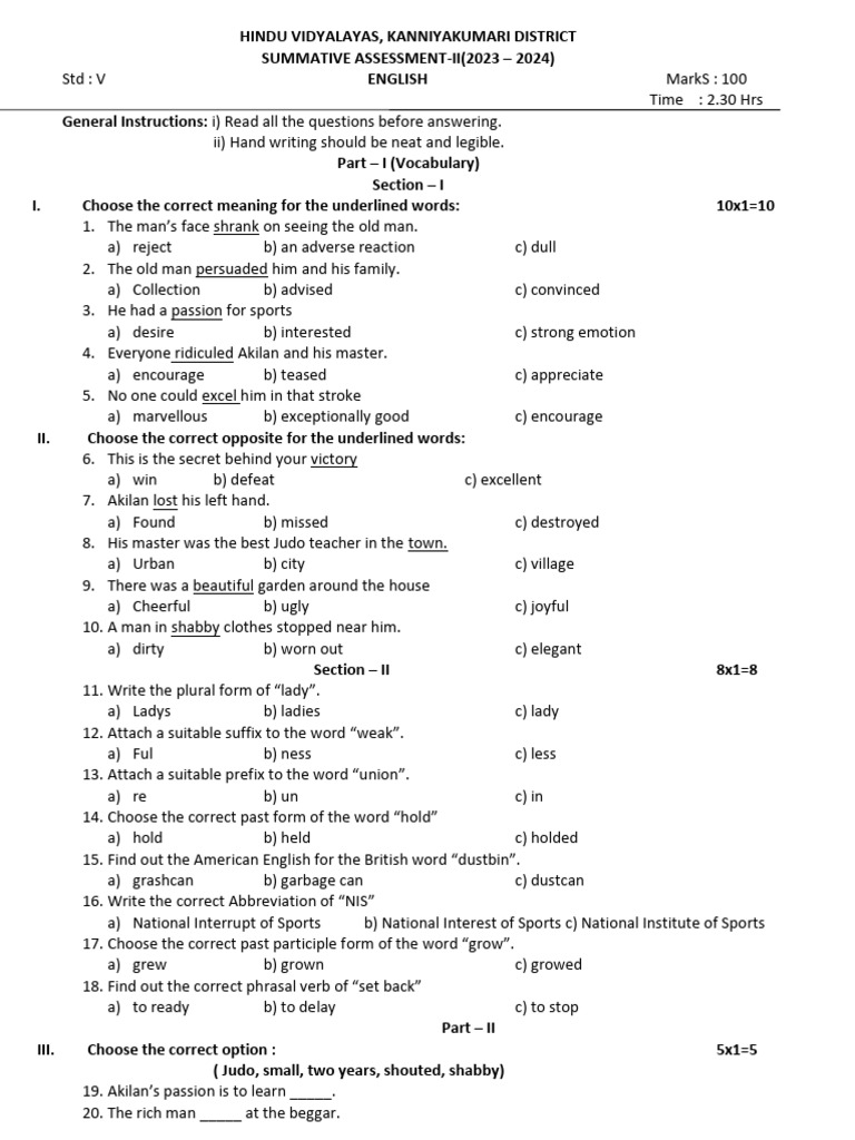 5th Summative Ass | PDF