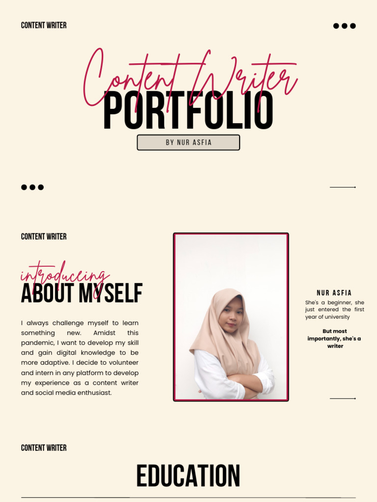 Portfolio of Content Writer Nur Asfia | PDF | Social Media | Popular ...