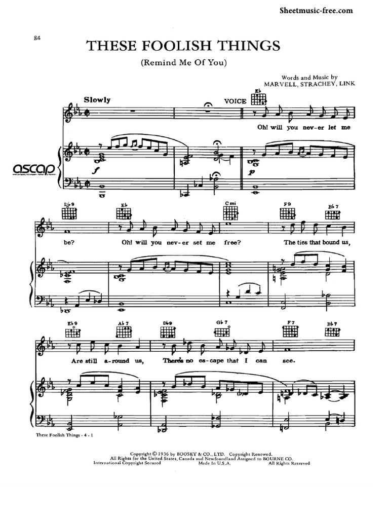 These Foolish Things Sheet Music Ella Fitzgerald | PDF