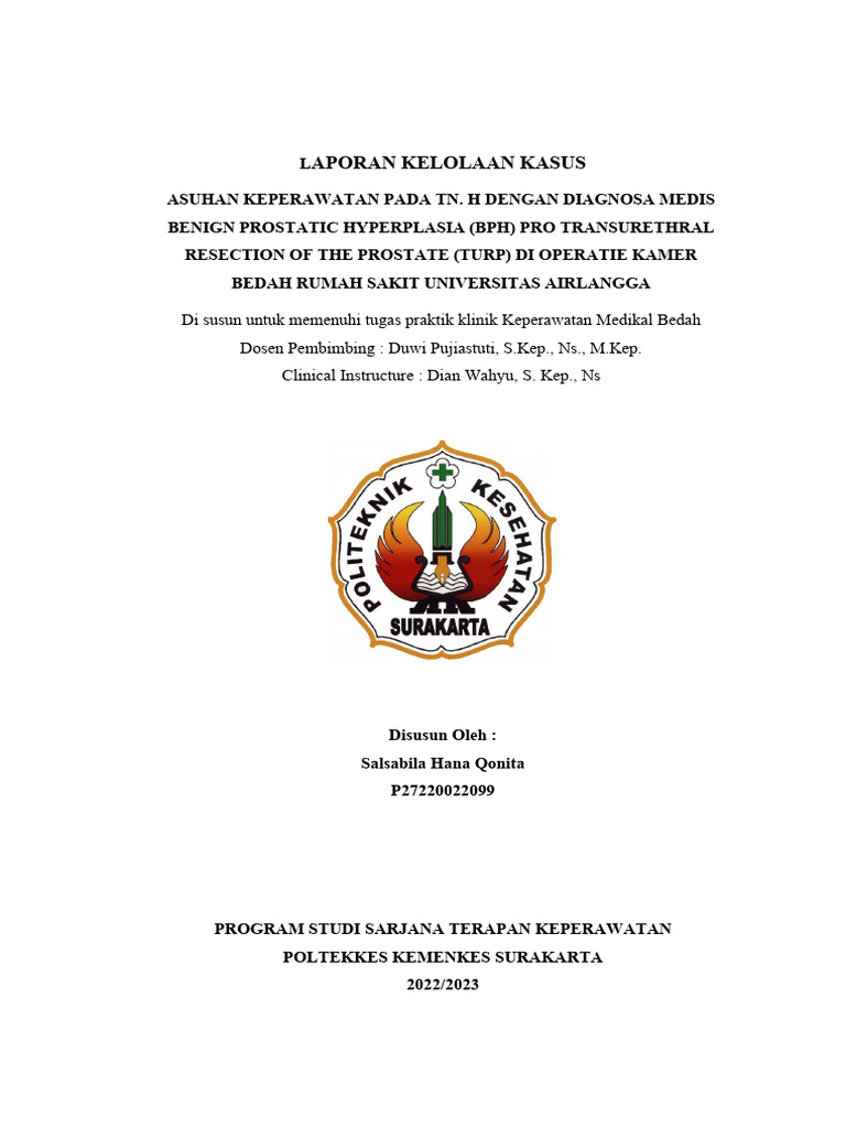 Asuhan Keperawatan BPH dan TURP | PDF