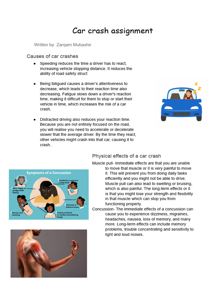 Science Car Crash Assignment | PDF