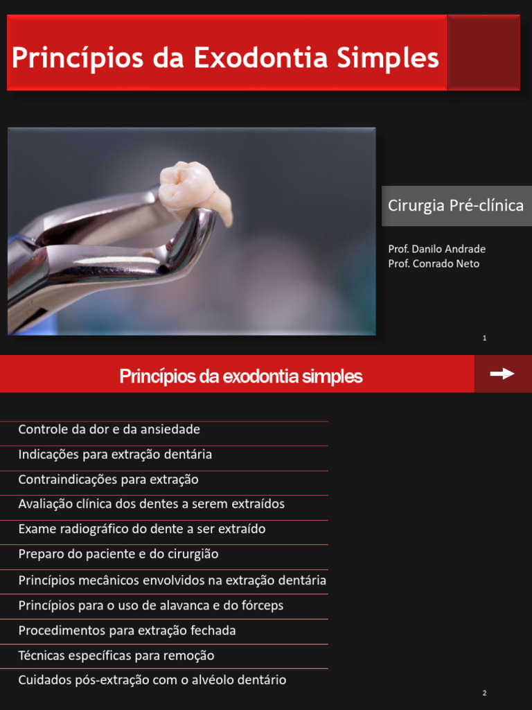Princípios da Exodontia Simples | PDF | Autoajuda | Bem-estar