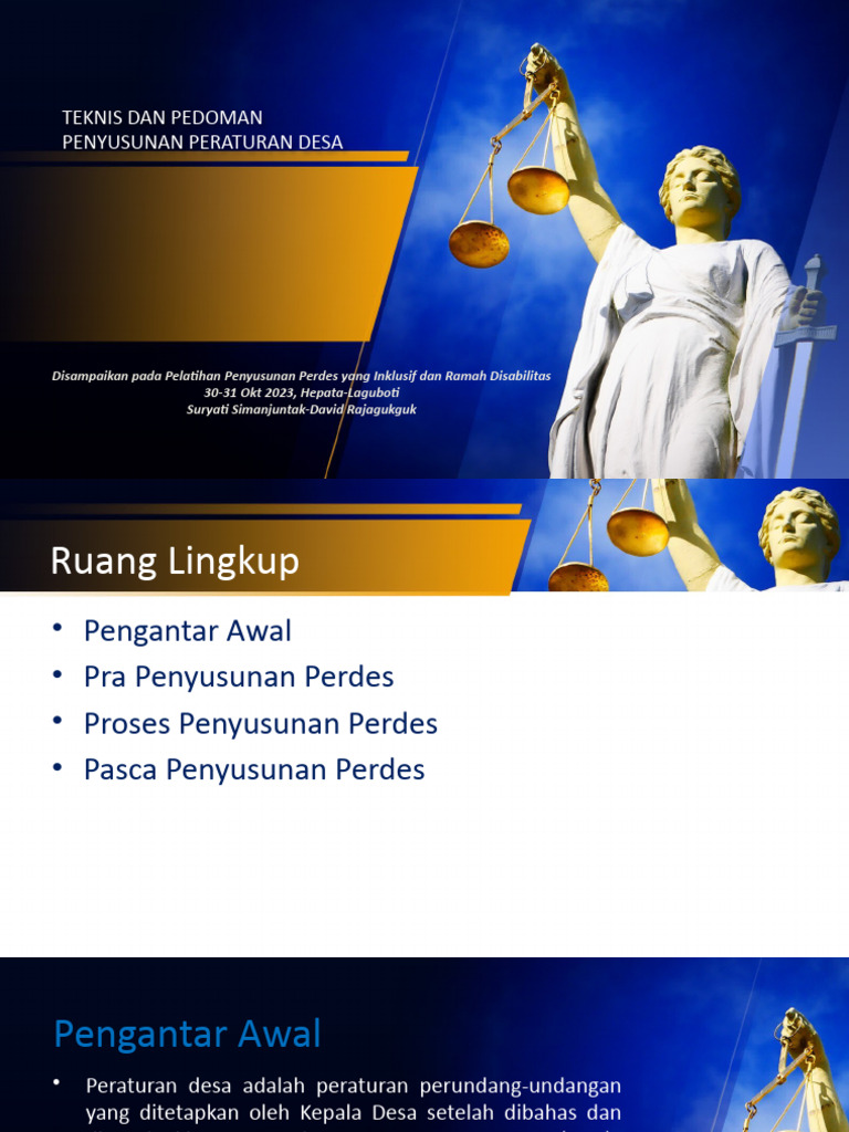 Pedoman Teknis Penyusunan Perdes | PDF