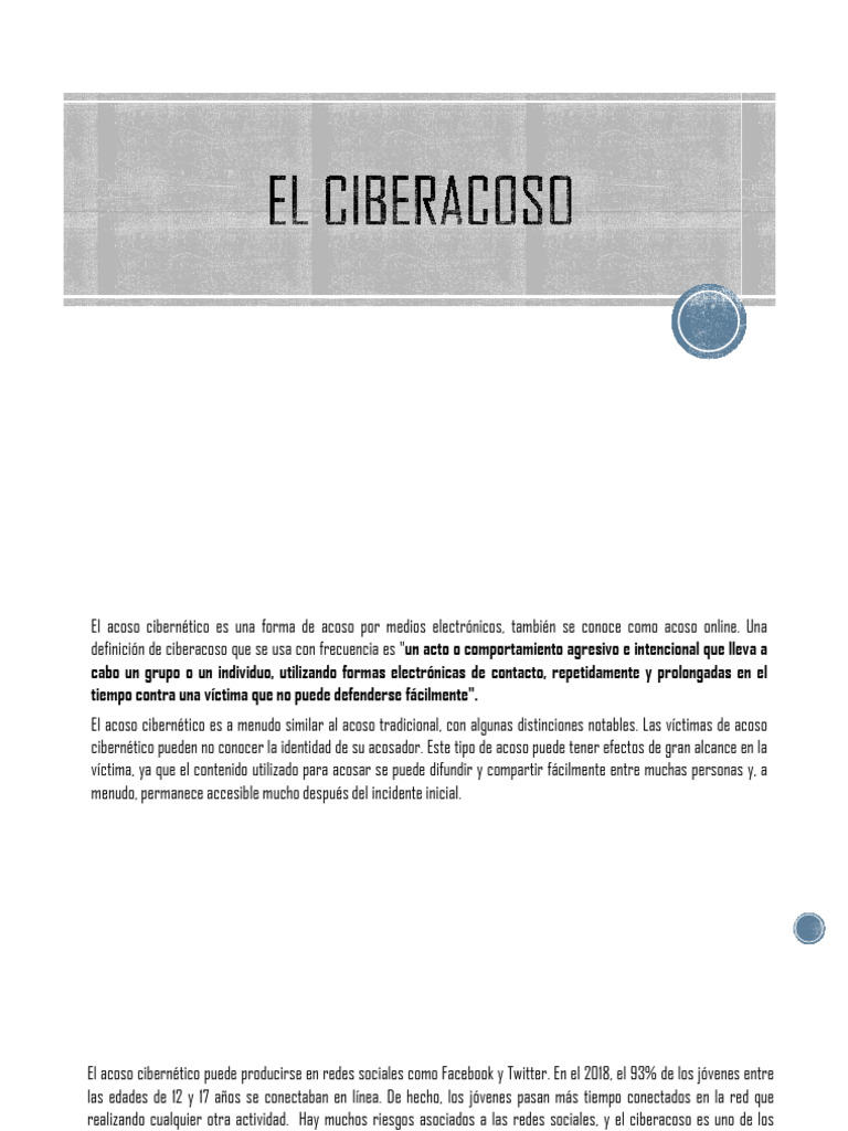 Ciberacoso | PDF | Acoso cibernético