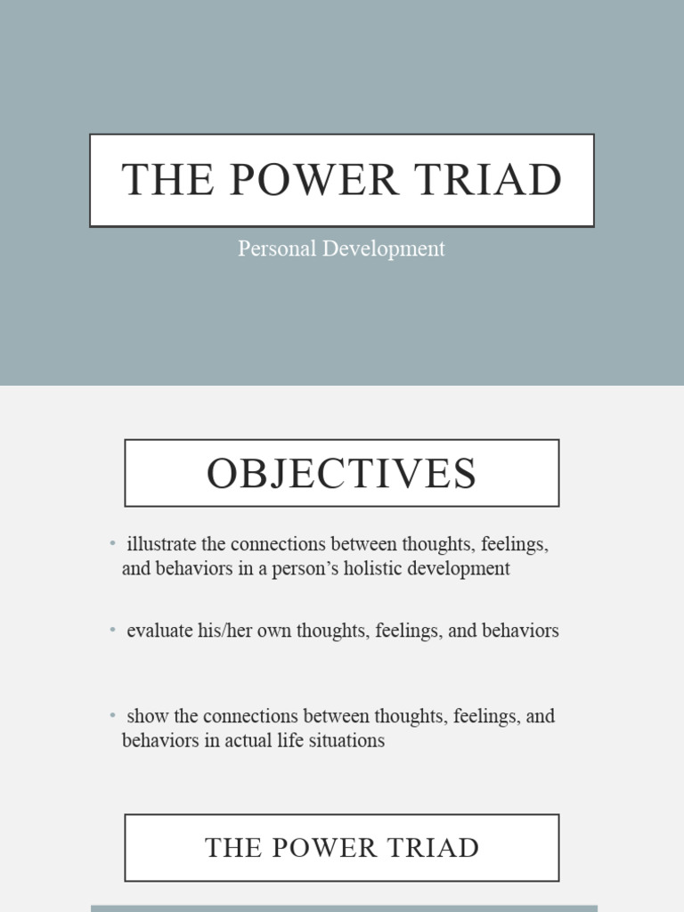 Q2 1 The Power Triad | PDF | Thought | Feeling