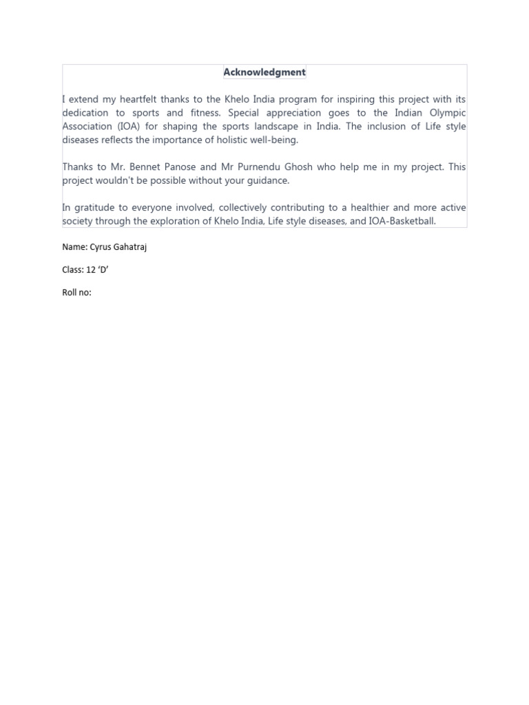 Acknowledgment | PDF