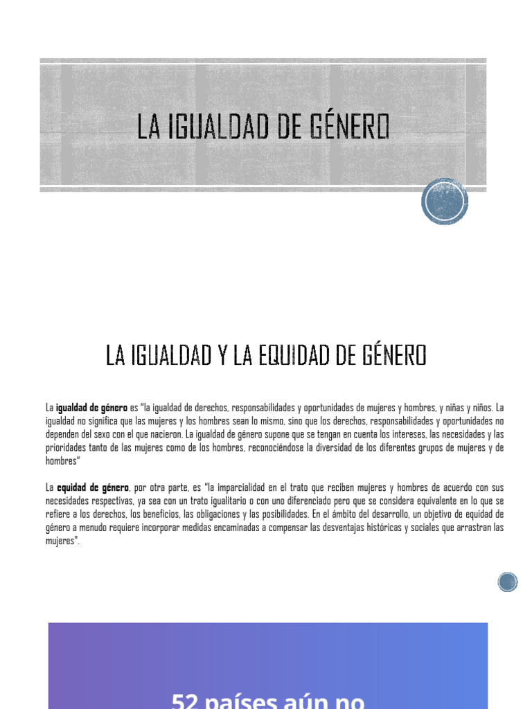 Igualdad de Genero | PDF