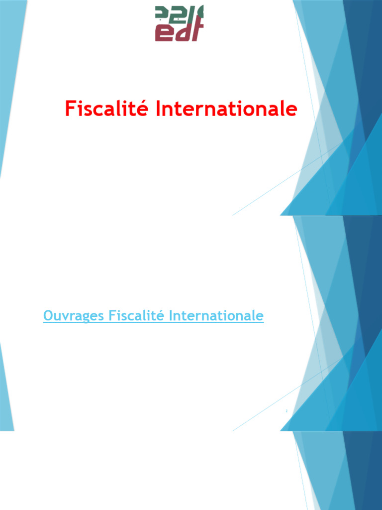 Fiscalité Internationale IEDF-1 | PDF | Impôts | Impôt sur le revenu