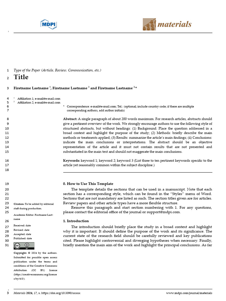 Title: Type of The Paper (Article, Review, Communication, Etc.) | Download Free PDF | Theorem ...