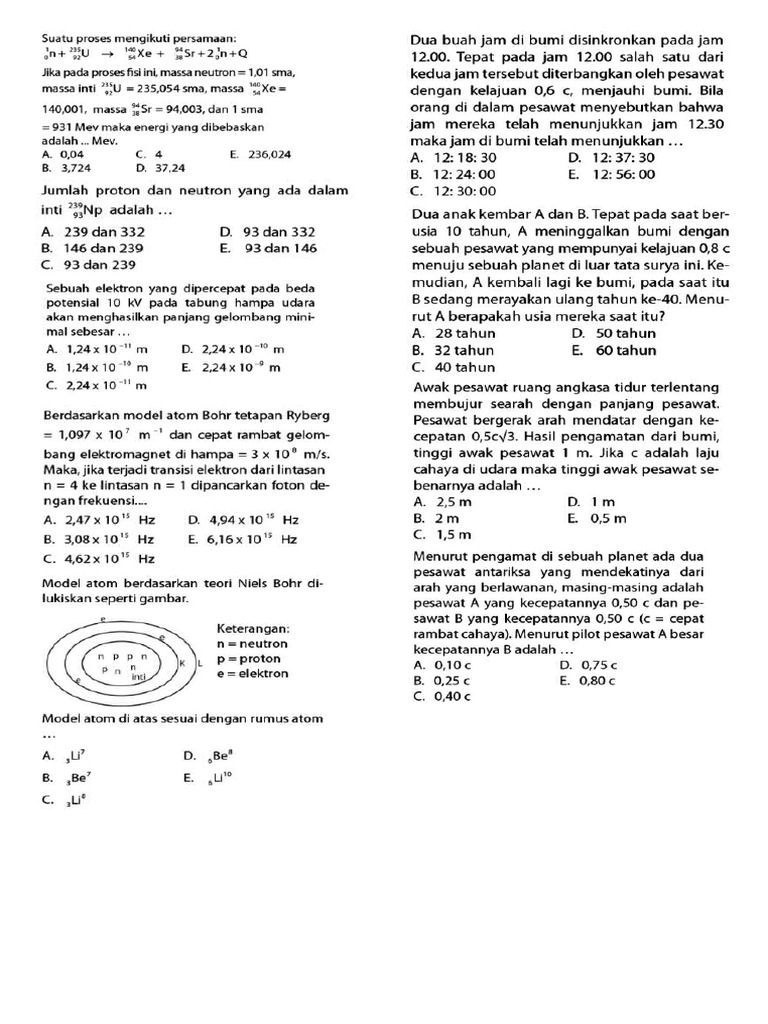 Soal Latihan Pat Fisika 12 2024344 | PDF
